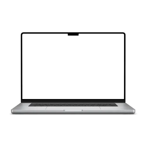 16" Macbook Pro Mockup Front View